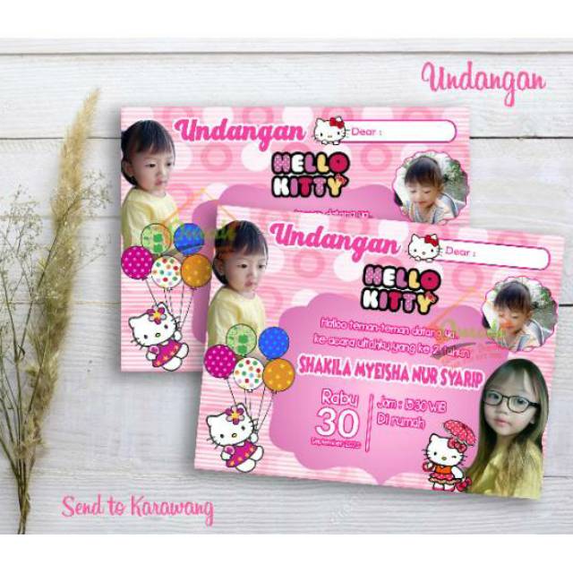 Jual Undangan karakter undangan ultah anak undangan custom undangan ...