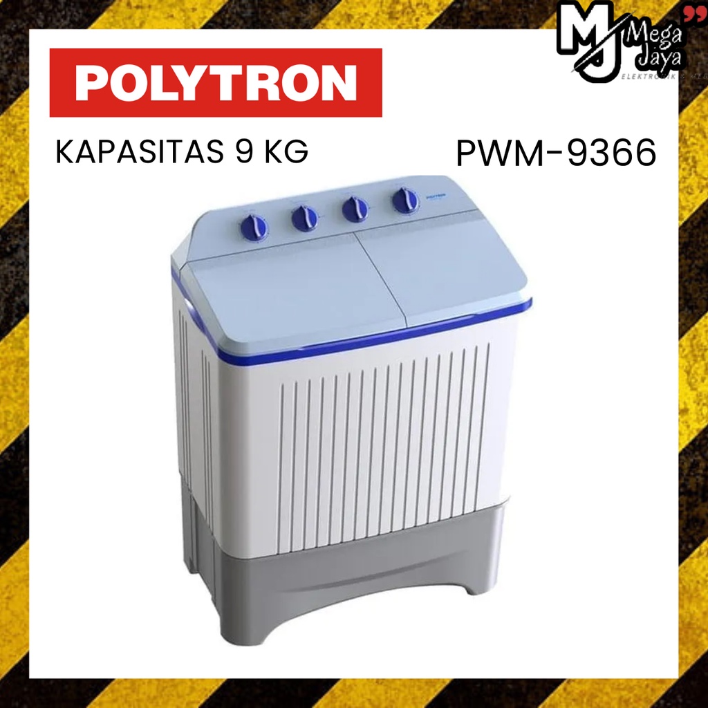 Jual MESIN CUCI POLYTRON PWM-9366 / 2 TABUNG / KAPASITAS 9 KG | Shopee ...