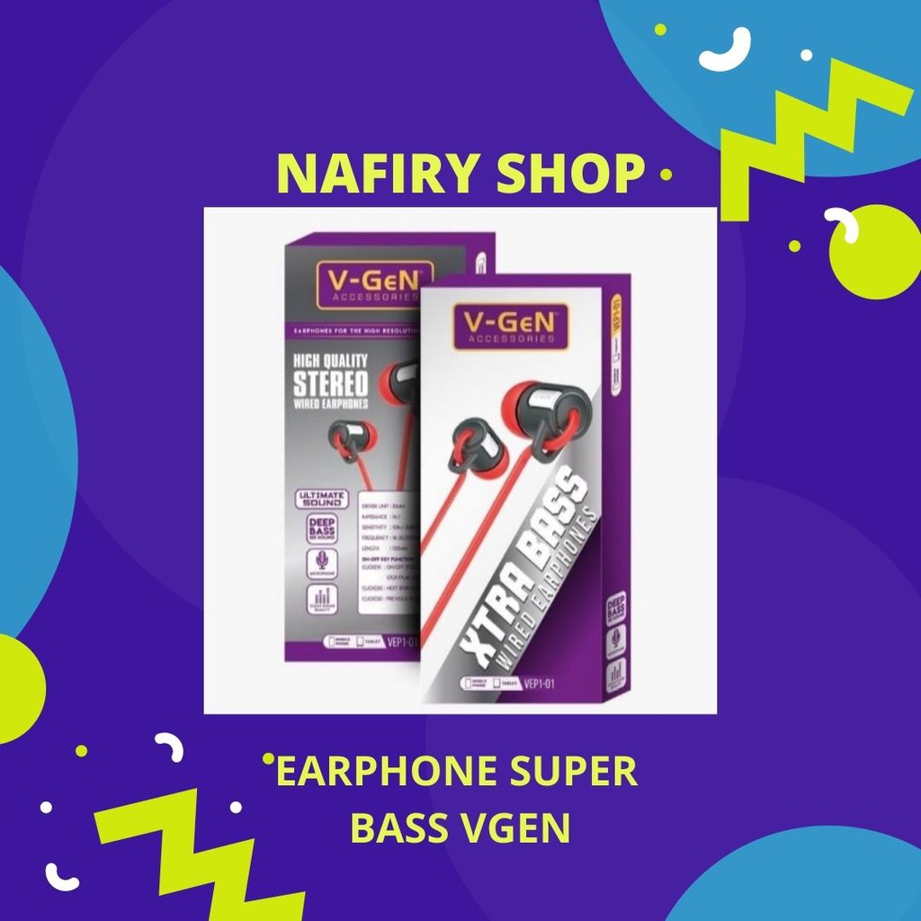 Jual Handsfree Earphone V-GeN VEP1-01 Wired Headset ORIGINAL 100% VGEN ...