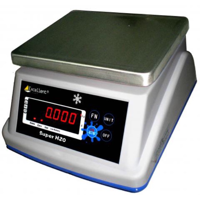 Jual Timbangan meja anti air / timbangan water proof excellent super H2O kapasitas 3 kg/6 kg ...