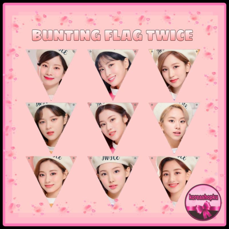 Jual BUNTING FLAG TWICE KPOP IDOL KOREA | Shopee Indonesia