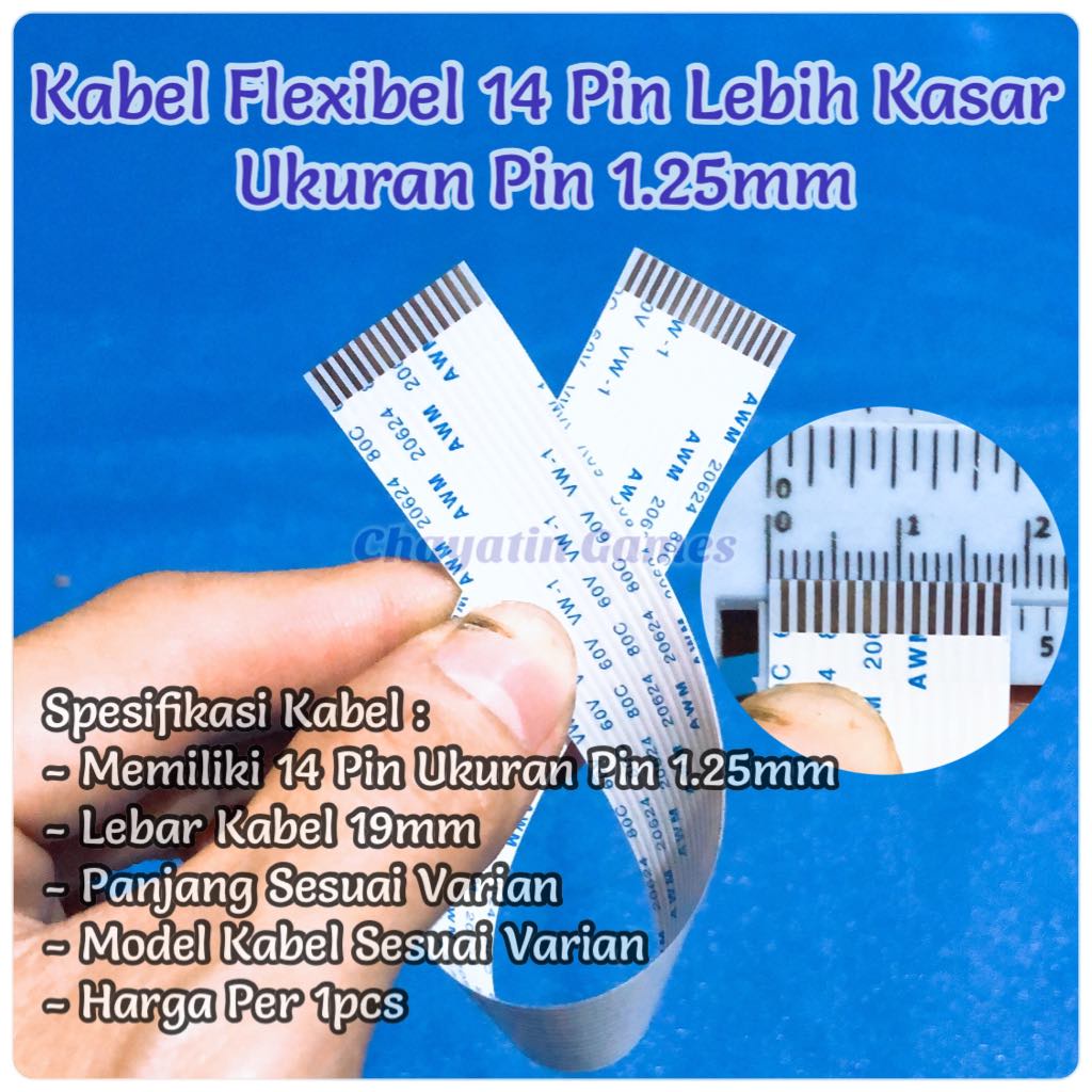 Jual Kabel Flexibel 14 Pin lebih Kasar Sesuai Varian Ukuran Pin 1.25m ...