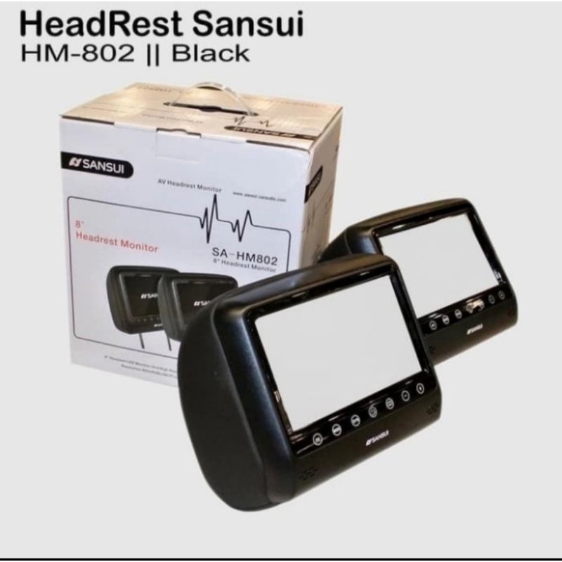 Jual Headrest 8in SANSUI hitam dan Cream | Shopee Indonesia
