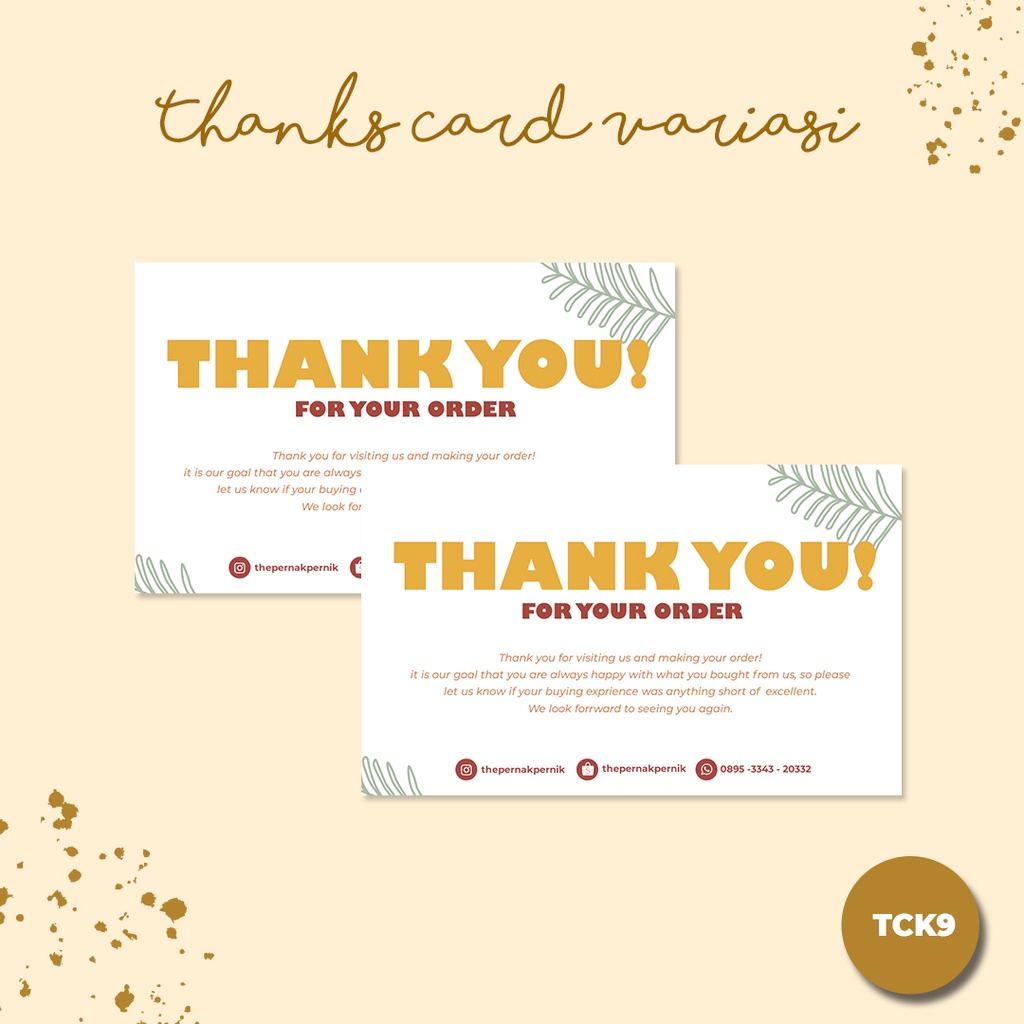 Jual THANKS CARD | Shopee Indonesia