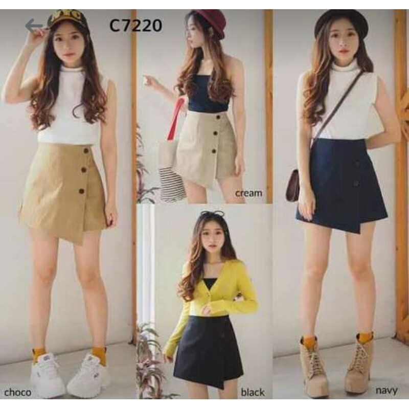 Jual NEW KOREAN MINI SKIRT/rok celana pendek mini//Rok mini wanita//Rok ...
