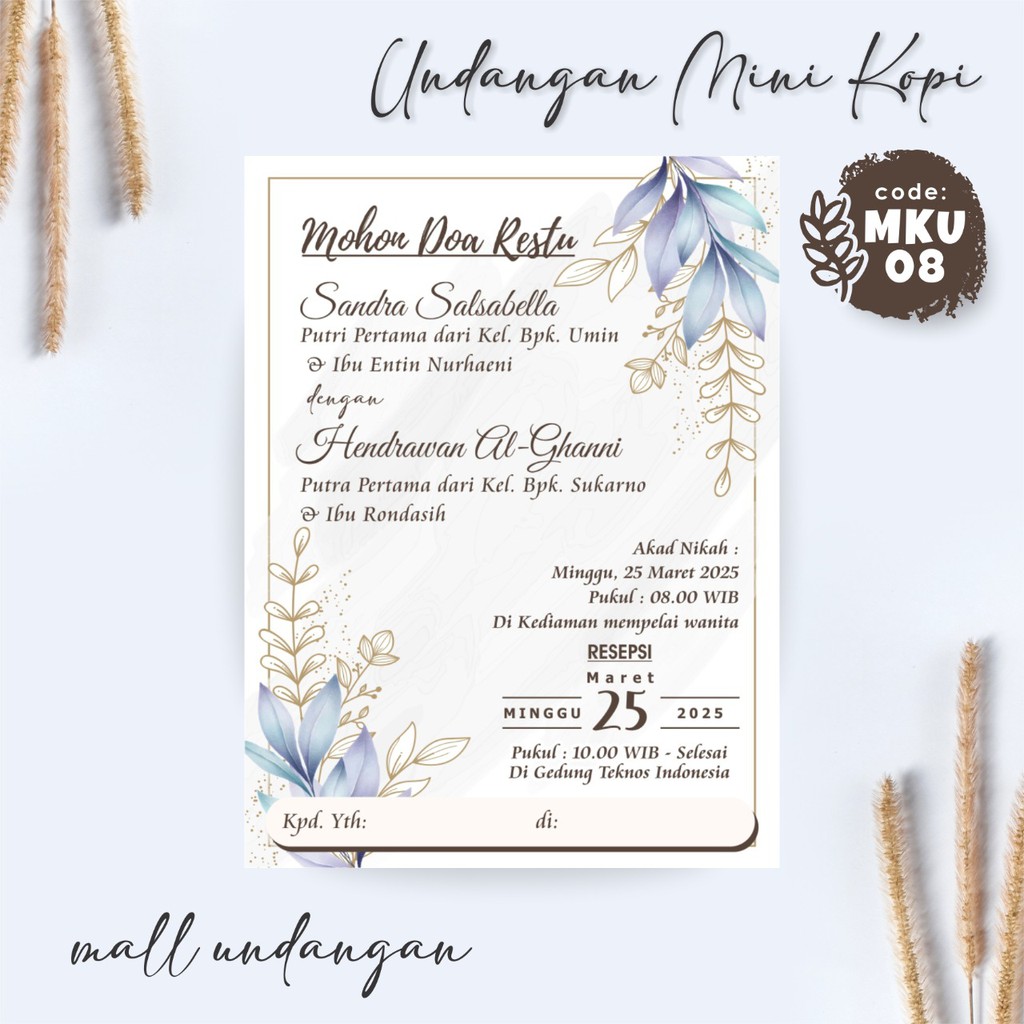 Jual UNDANGAN MINI KOPI - UNDANGAN MINIMALIS UNIK MURAH | Shopee Indonesia