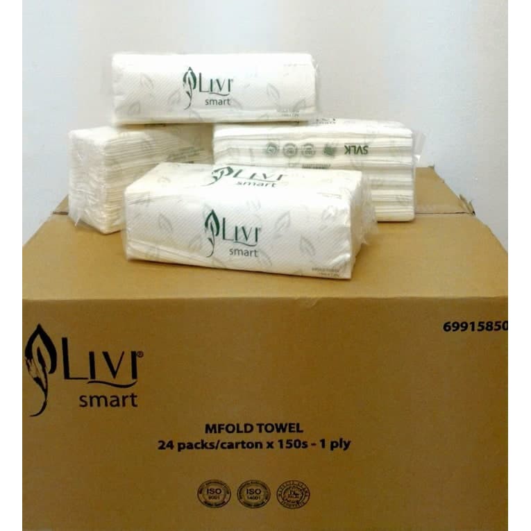 Jual Livi Smart Multifold - Hand Towel [150 Sheet] - (1 dus 24 pak ...