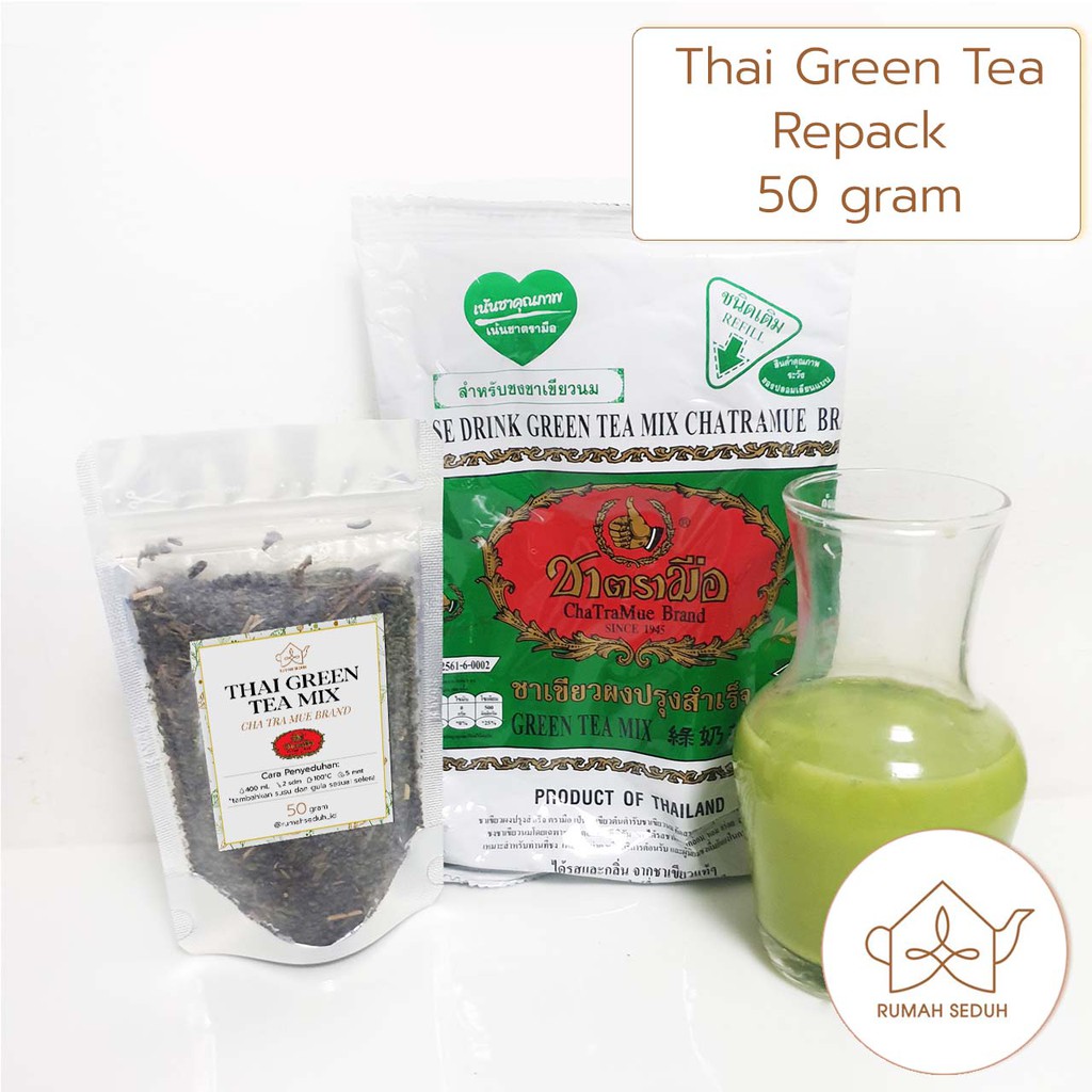 Jual 50 Thai Green Tea Mix Chatramue - Thai Tea kemasan kecil - Teh ...