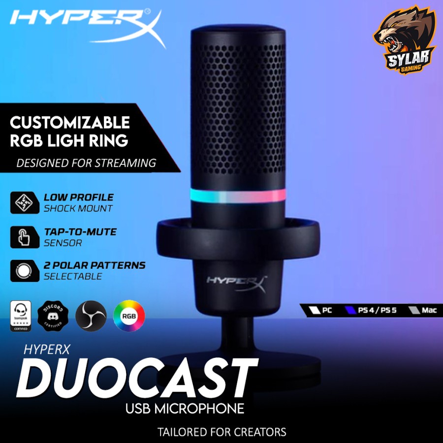 Jual HyperX Duocast RGB USB Condenser Gaming Microphone | Shopee Indonesia