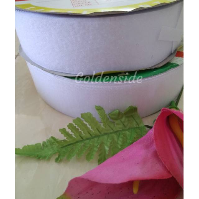 Jual Perekat Velcro 5cm / Kretekan / magic tape / Fastener Tape putih ...