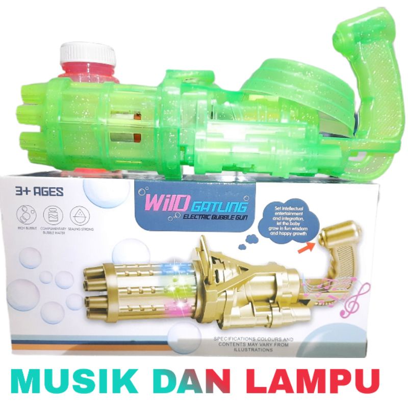 Jual Mainan Bubble Gun Musik dan Lampu Tembakan Balon Gelembung Lampu dan musik Pistol Gelembung ...
