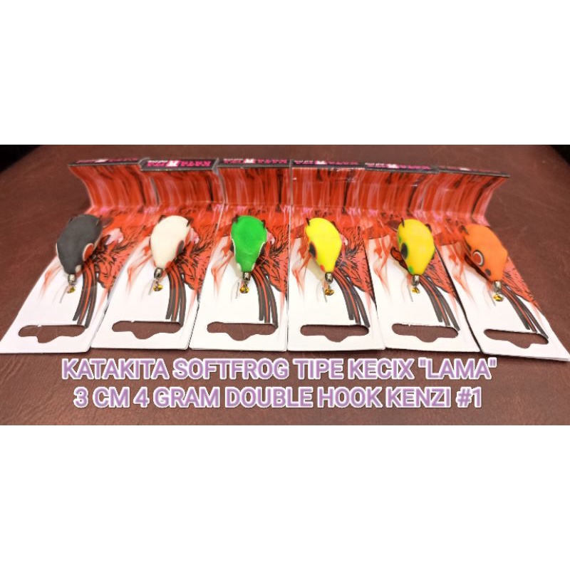 Jual KATAKITA SOFTFROG TIPE KECIX "LAMA" 3 CM 4 GRAM DOUBLE HOOK KENZI #1 | Shopee Indonesia