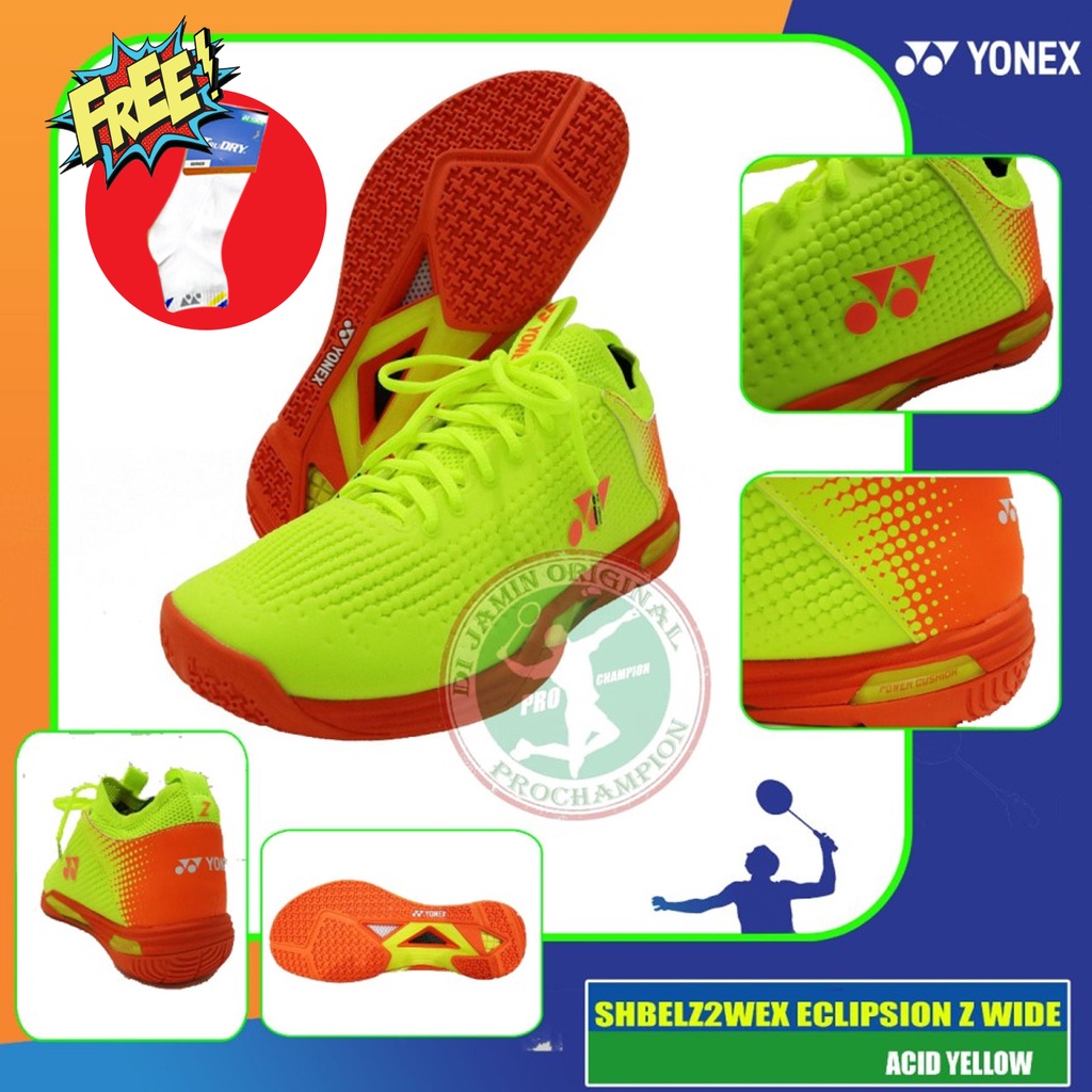 Jual Yonex Eclipsion Z Wide Acid Yellow Sepatu Badminton Original ...