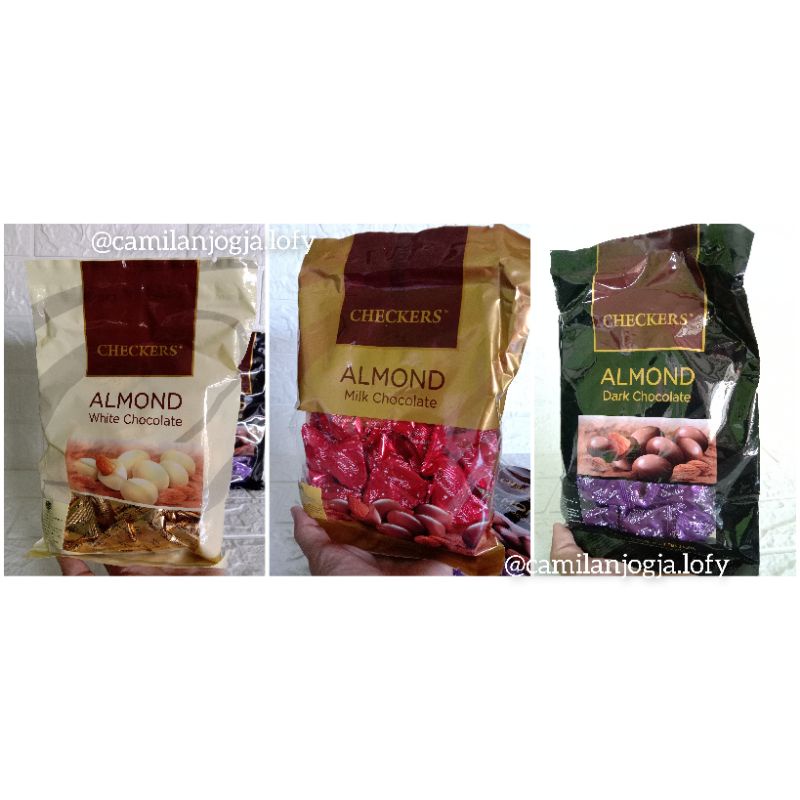 Jual Checkers Almond / Checkers almond Milk Chocolate / Checkers almond ...