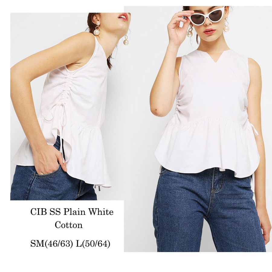 Jual Cotton Ink Tee CIB SS Plain White | Shopee Indonesia