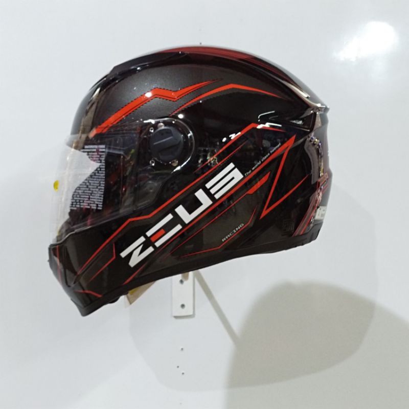 Jual Helm Zeus Full face motif Black /Red | Shopee Indonesia