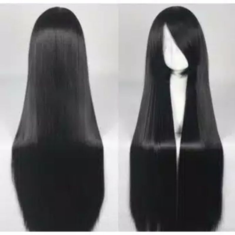 Jual wig lurus hitam 55 cm | Shopee Indonesia