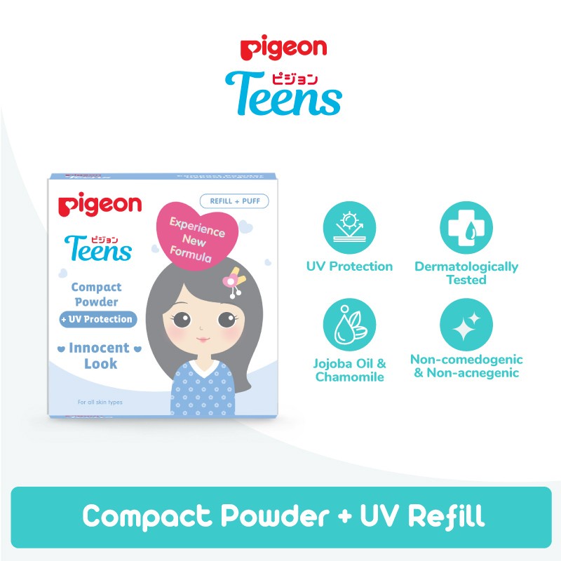 Jual PIGEON Compact Powder UV Protection 14 Gram ( REFILL KOTAK BIRU ...