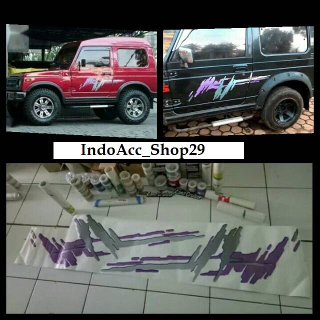 Jual Sticker Stiker Striping List Body Katana Lama mobil katana Gx Dx Bri 4x2 4x4 Long Short ...