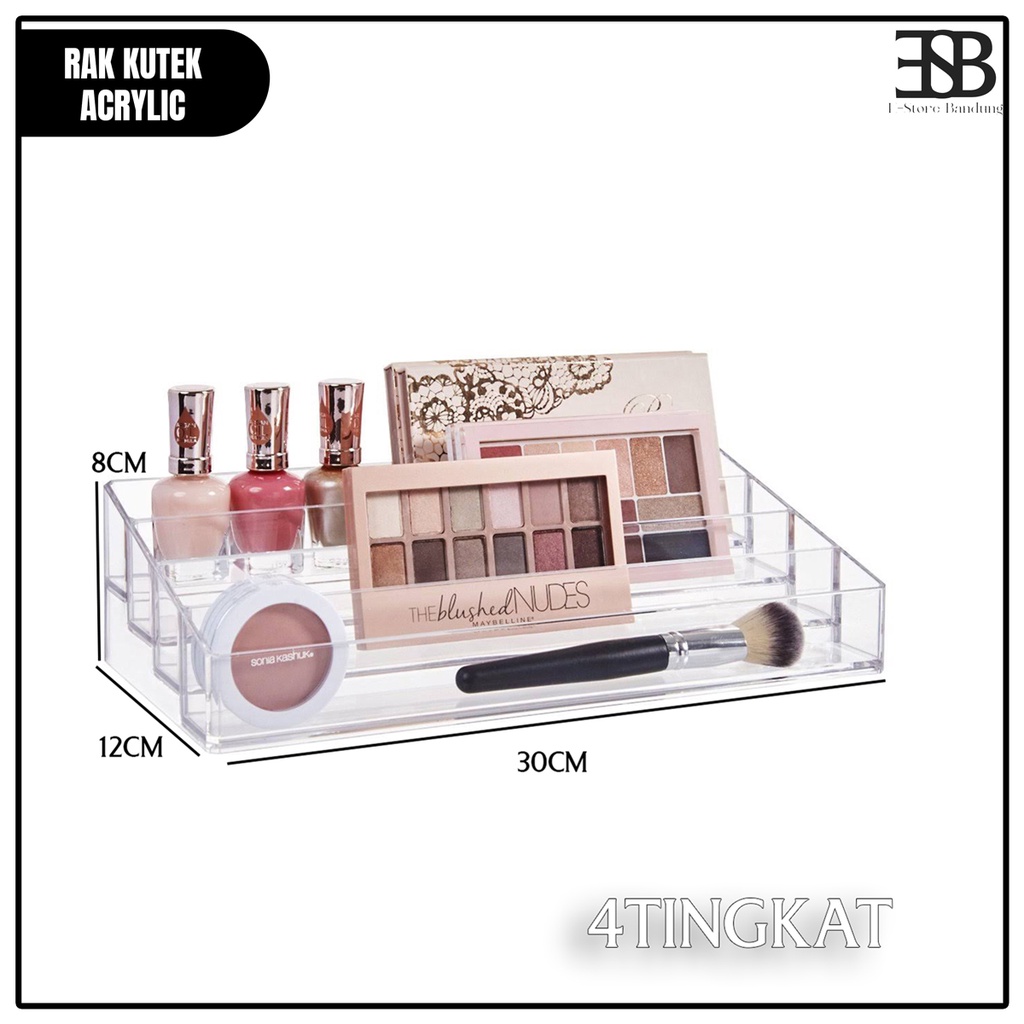Jual Display Shelf Botol Kutek Acrylic / Rak Organizer Penyimpanan Cat ...