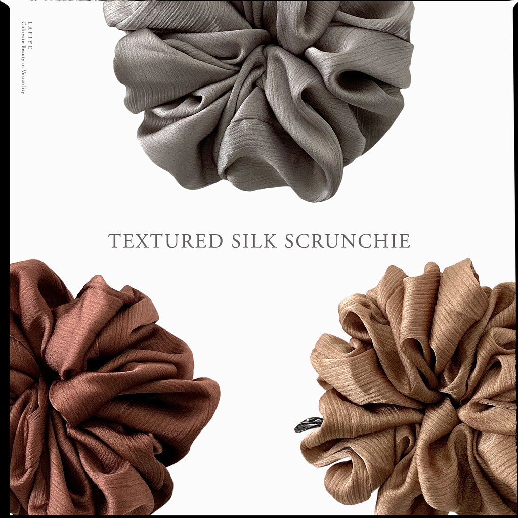 Jual Lafiye - Textured Silk Scrunchie | Shopee Indonesia