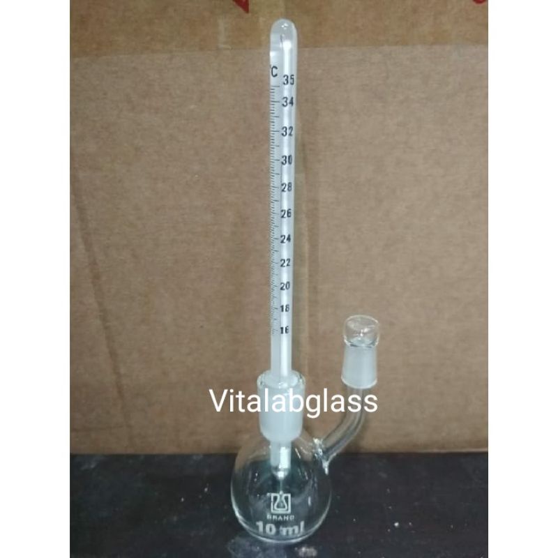 Jual piknometer thermometer 10 ml brand/pyrex | Shopee Indonesia