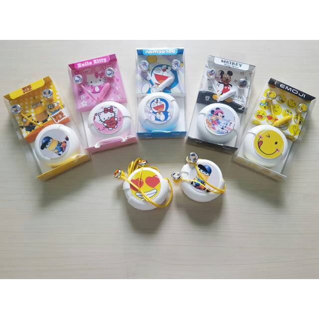 Jual Handsfree karakter/headset lucu/headset termurah/earphone imut ...