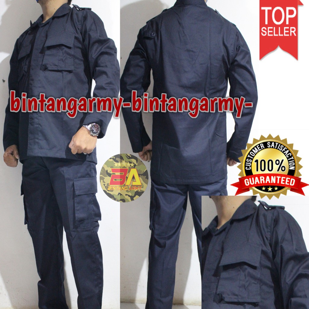 Jual Seragam PDL SECURITY BIRU / Seragam SATPAM | Shopee Indonesia