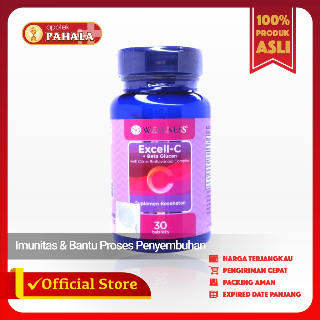 Jual Wellness Excell C + Beta Glucan (30) | Vitamin C Daya Tahan Tubuh ...