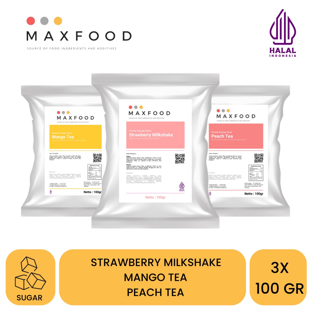 Jual MAXFOOD - Combo Bubuk Minuman 8 - Strawberry Milkshake, Mango Tea ...