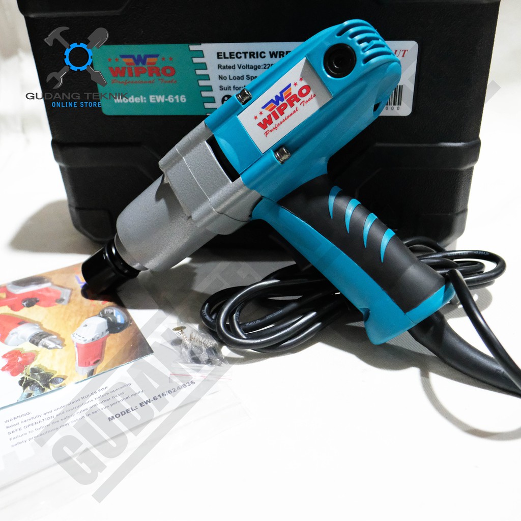 Jual Wipro EW-616 Electric Impact Wrench 1/2 Inch Mesin Buka Baut Angin ...