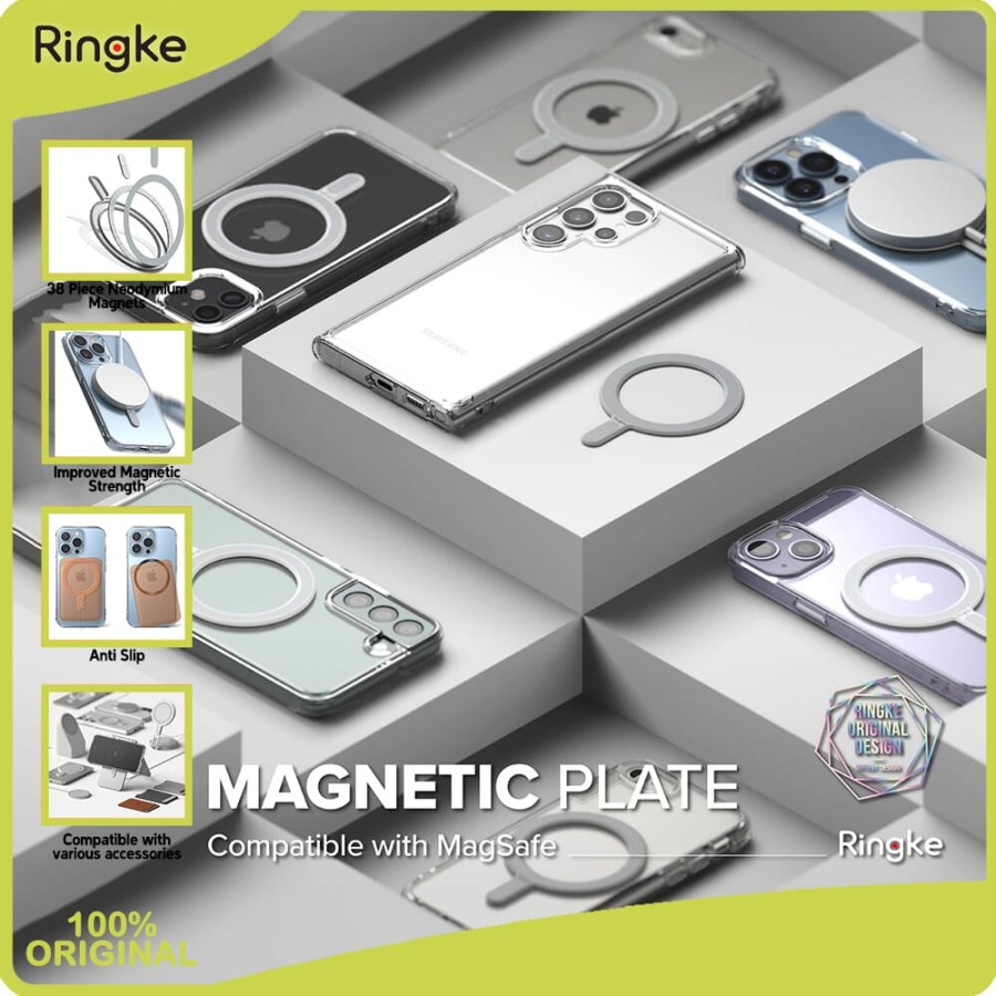 Jual Ringke Magnet Magsafe Plate Magsafe FREE Installation Tools ...