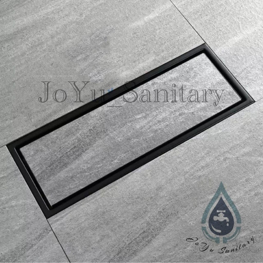 Jual Smart Drain panjang 30cm stainless 304 HITAM Tebal T93- Floor tile ...