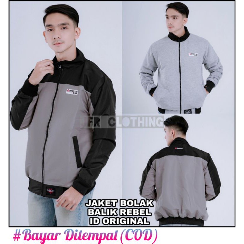 Jual JAKET PRIA BOLAK BALIK TERBARU 100% ORIGINAL REBEL ID BAHAN ANTI ...