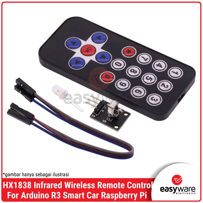 Jual HX1838 Infrared Wireless Remote Control Module Remote Infrared 17 key | Shopee Indonesia