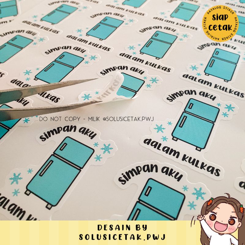 Jual Stiker Kulkas / Stiker Masuk Kulkas / Stiker Makanan / Stiker Keep ...