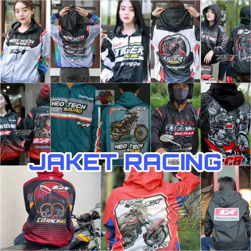 Jual JAKET RACING FULL PRINTING / JAKET HONDA YAMAHA GANK PARASUT CB GL MEGAPRO TIGER HEREX KING ...