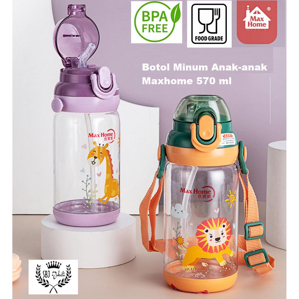 Jual BOTOL MINUM Anak Maxhome 550ml 570ml 650ml Anti Bocor Wildlife Foodgrade | Shopee Indonesia
