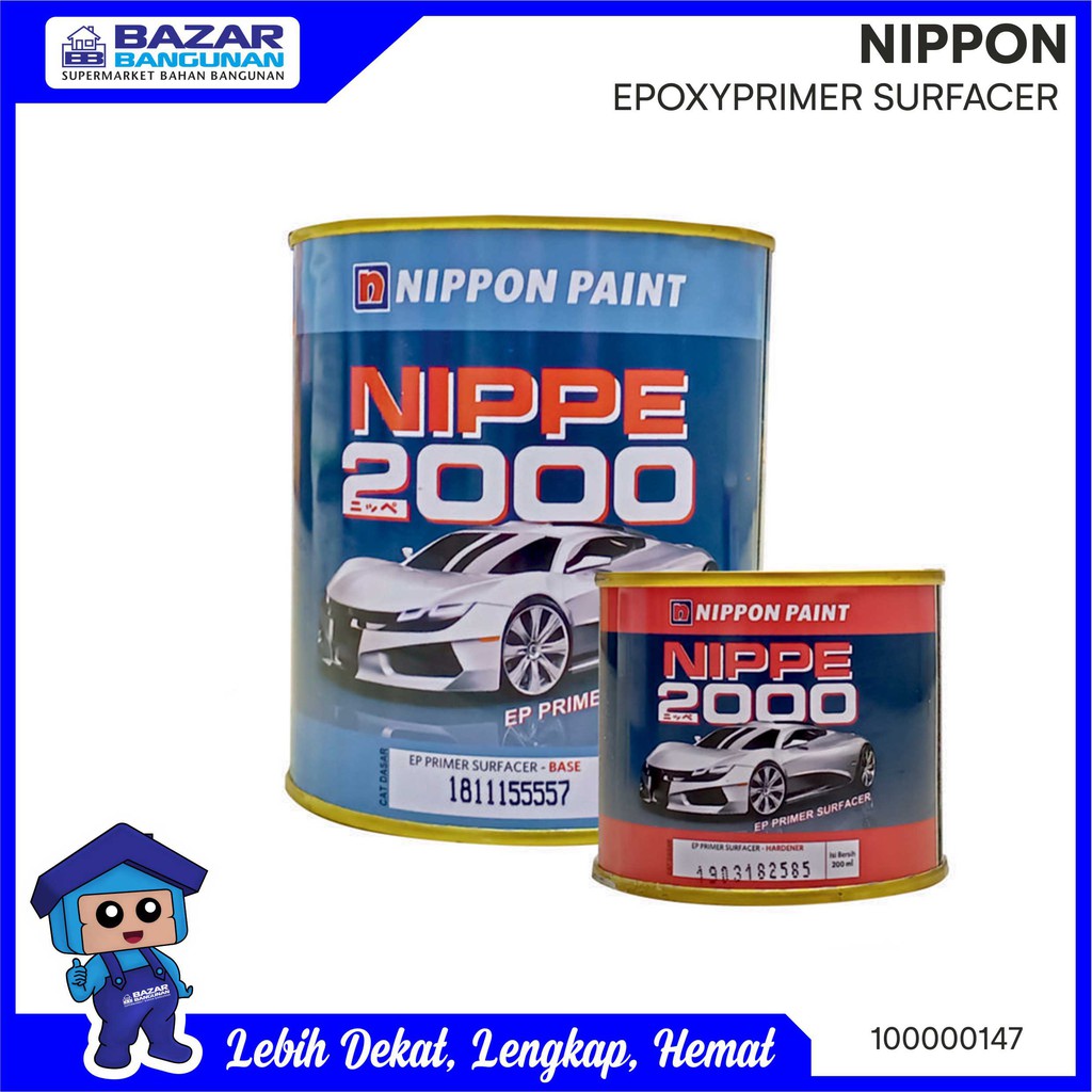 Jual Nippon Paint - Cat Dasar Epoxy Primer Surfacer Set Duco Nippe 2000 Grey | Shopee Indonesia