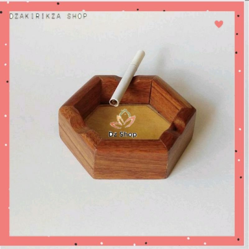 Jual Asbak hexagon/asbak kayu/asbak unik/asbak rokok/ jati Belanda ...