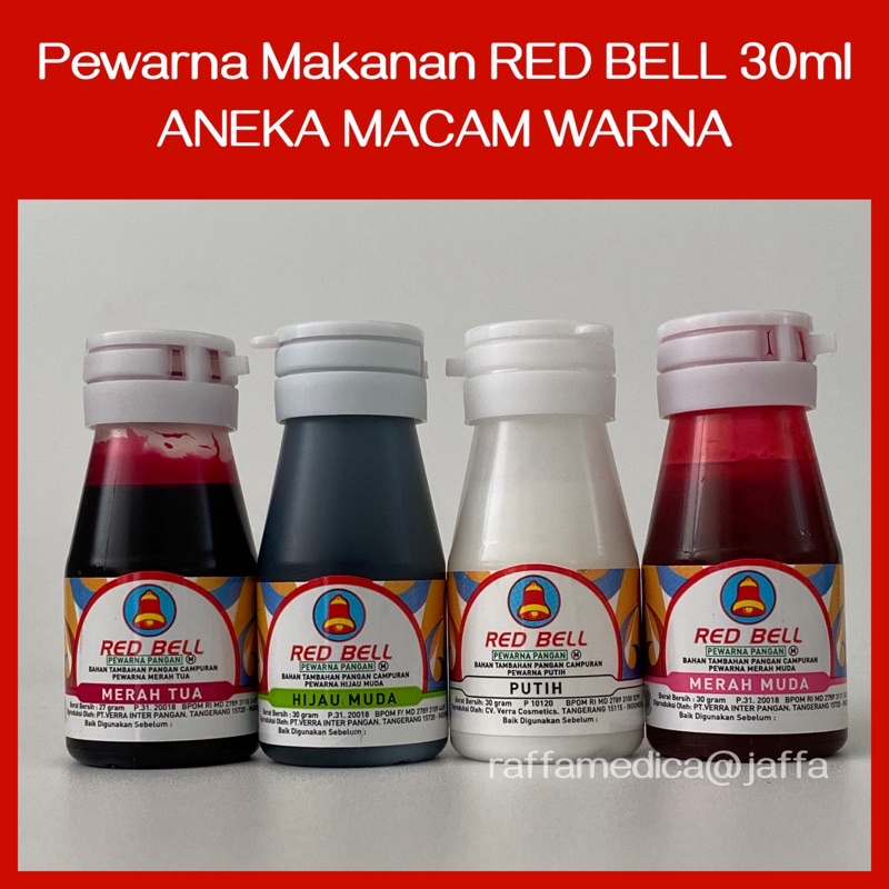 Jual ⭐️Jaffa mart⭐️ RED BELL Pewarna Makanan 30gr | Shopee Indonesia