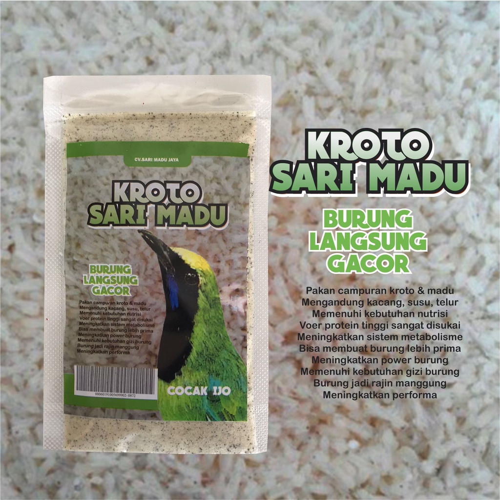 Jual PAKAN BURUNG KROTO SARI MADU BIKIN CEPAT GACOR | Shopee Indonesia
