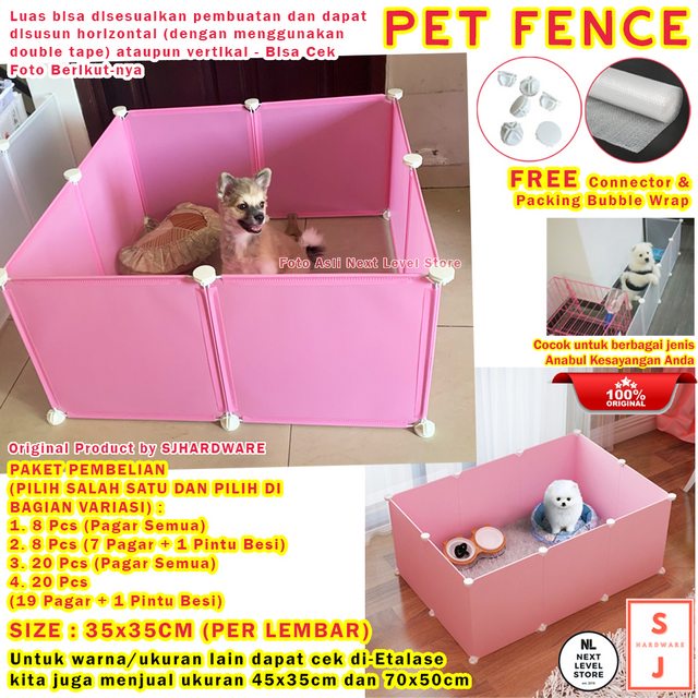 Jual SJHardware Pet Fence Kandang Anjing Kucing Kelinci Pagar Plastik ...