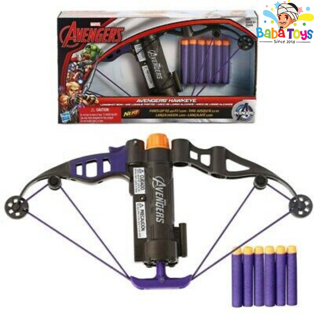 Jual NERF GUN MARVEL HAWKEYE LONGSHOT BOW ORIGINAL HASBRO NEW | Shopee ...