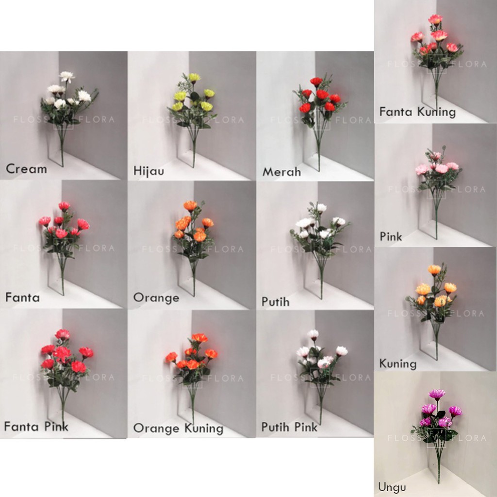 Jual Bunga Artificial / Bunga Palsu / BELI 1 GRATIS 1 / Crysant Kecil ...