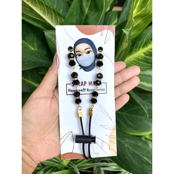 Jual STRAP MASK 2in1 HIJAB NON HIJAB / KALUNG MASKER MANIK KRISTAL ...