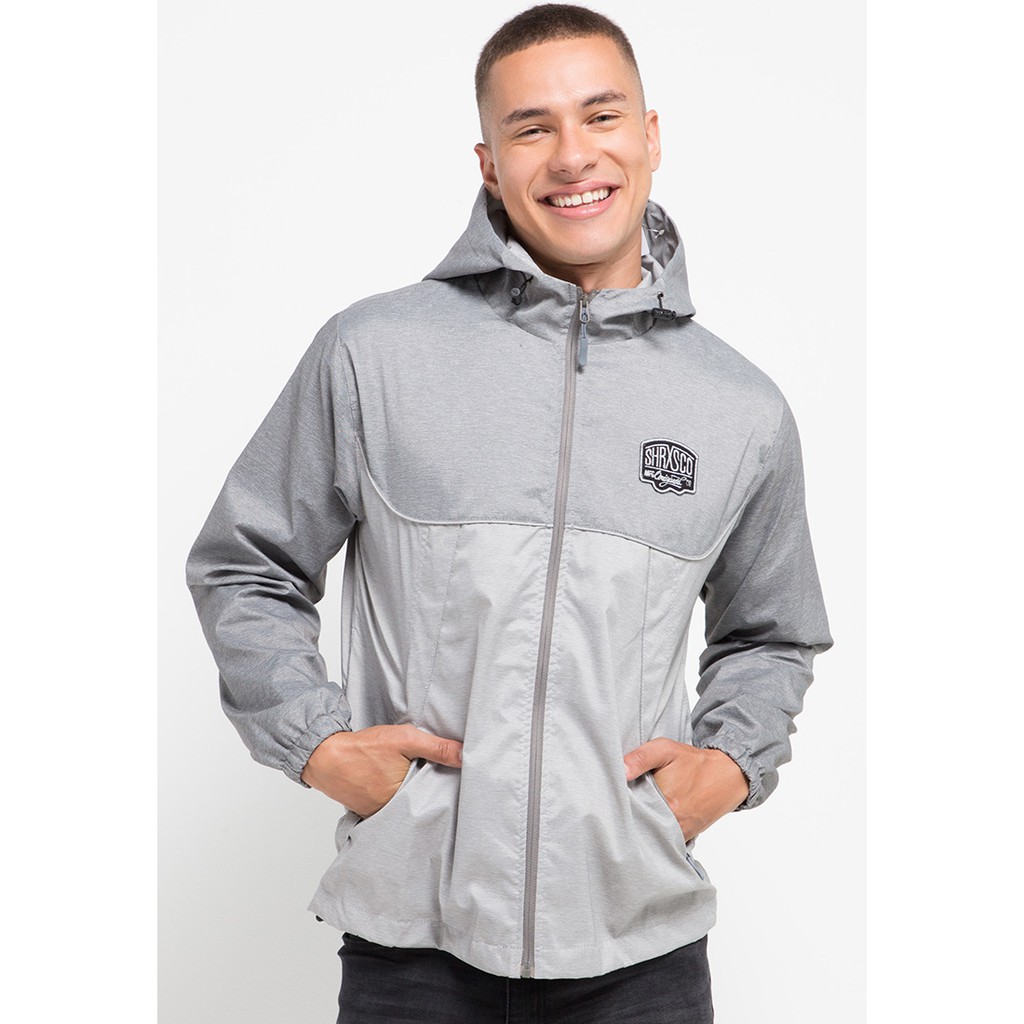 Jual Sharks - Windbreaker Outdoor Jacket - Abu-abu [SGG271476222 ...