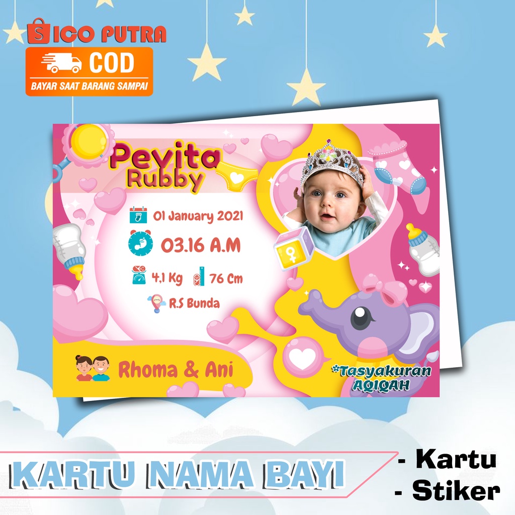 Jual KARTU NAMA , KAARTU NAMA BAYI, BIODATA BAYI, KARTU UCAPAN, KARTU ...