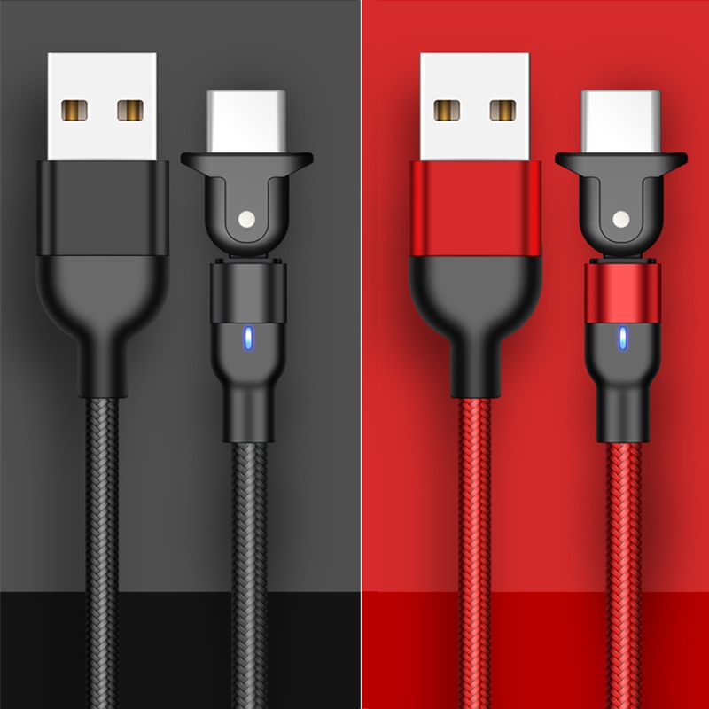 Jual 3A Fast Charging Kabel Mobile Cables 180 Degree Rotation Data ...