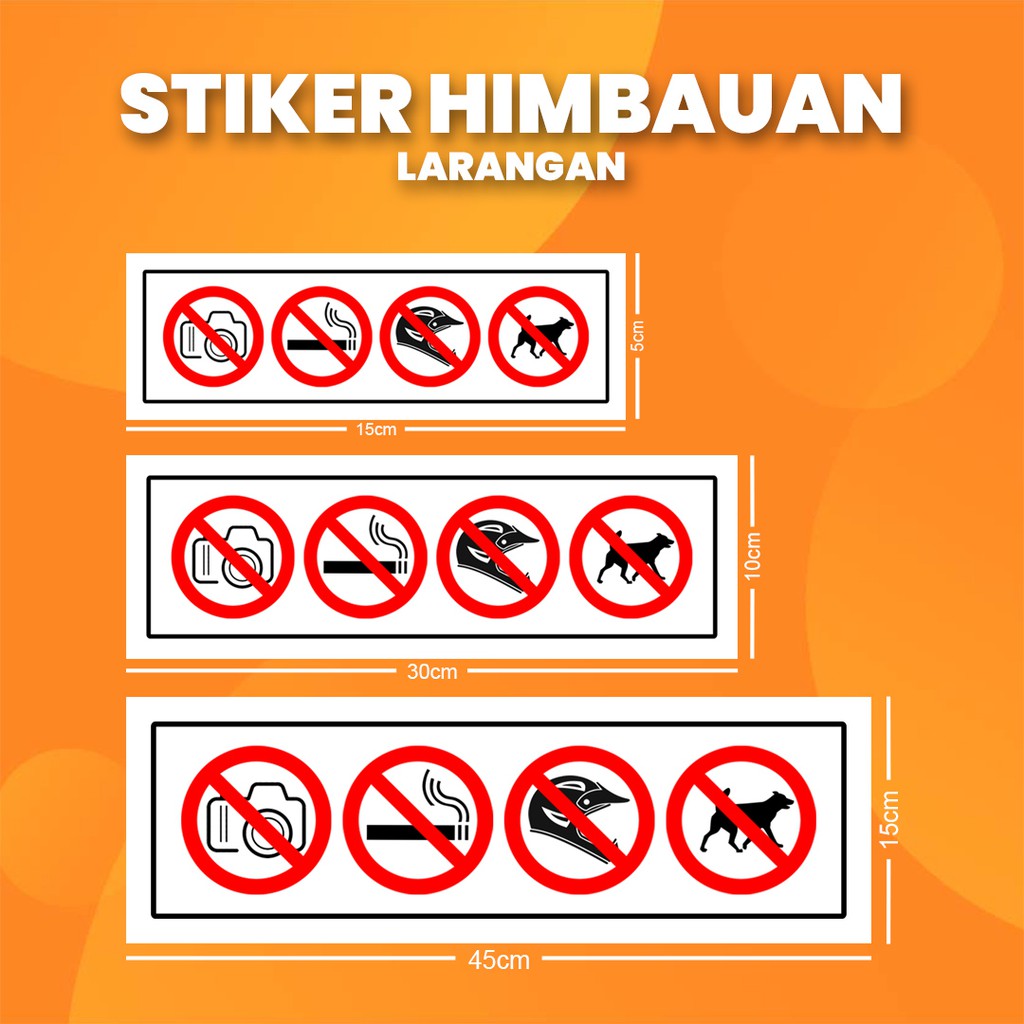 Jual Stiker K3 Larangan Masuk Toko / Sticker HSE shop entry prohibition ...